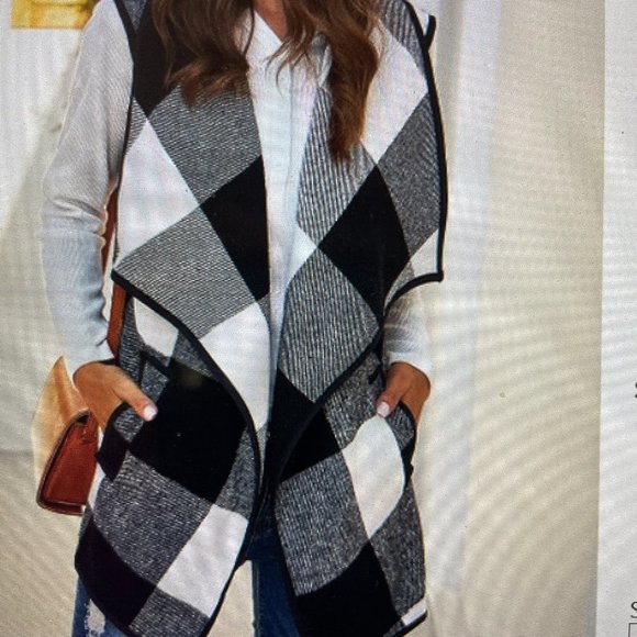 Coeur De Vague | Jackets & Coats | Coeur De Vague Black And White Plaid ...